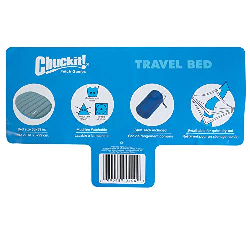 Chuckit! Travel Dog Bed (39"L x 30"W) Water Resistant Blue