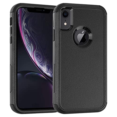 Co-Goldguard for iPhone XR Case, [Shockproof] [Dropproof] Heavy Duty Protection Case ，3 in 1 Non-Slip case for Apple iPhone XR, Black