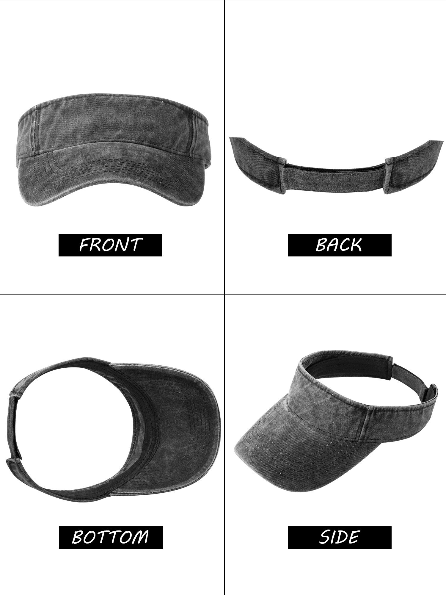 4 Pieces Sun Visor Sun Sports Adjustable Visor Sport Wear Athletic Visor Golf Hat for Men Women(Black, Wine Red, Dark Green, Blue)