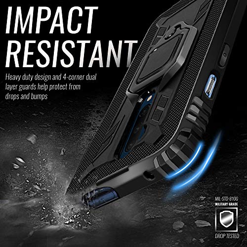 Shields Up OnePlus 7 Pro Case | 10ft. Drop Tested | Carbon Case | Ultra Slim | Lightweight | Scratch Resistant | Shockproof Rugged Protective Cover with Kickstand for OnePlus 7 Pro/ 1+7 Pro -Black