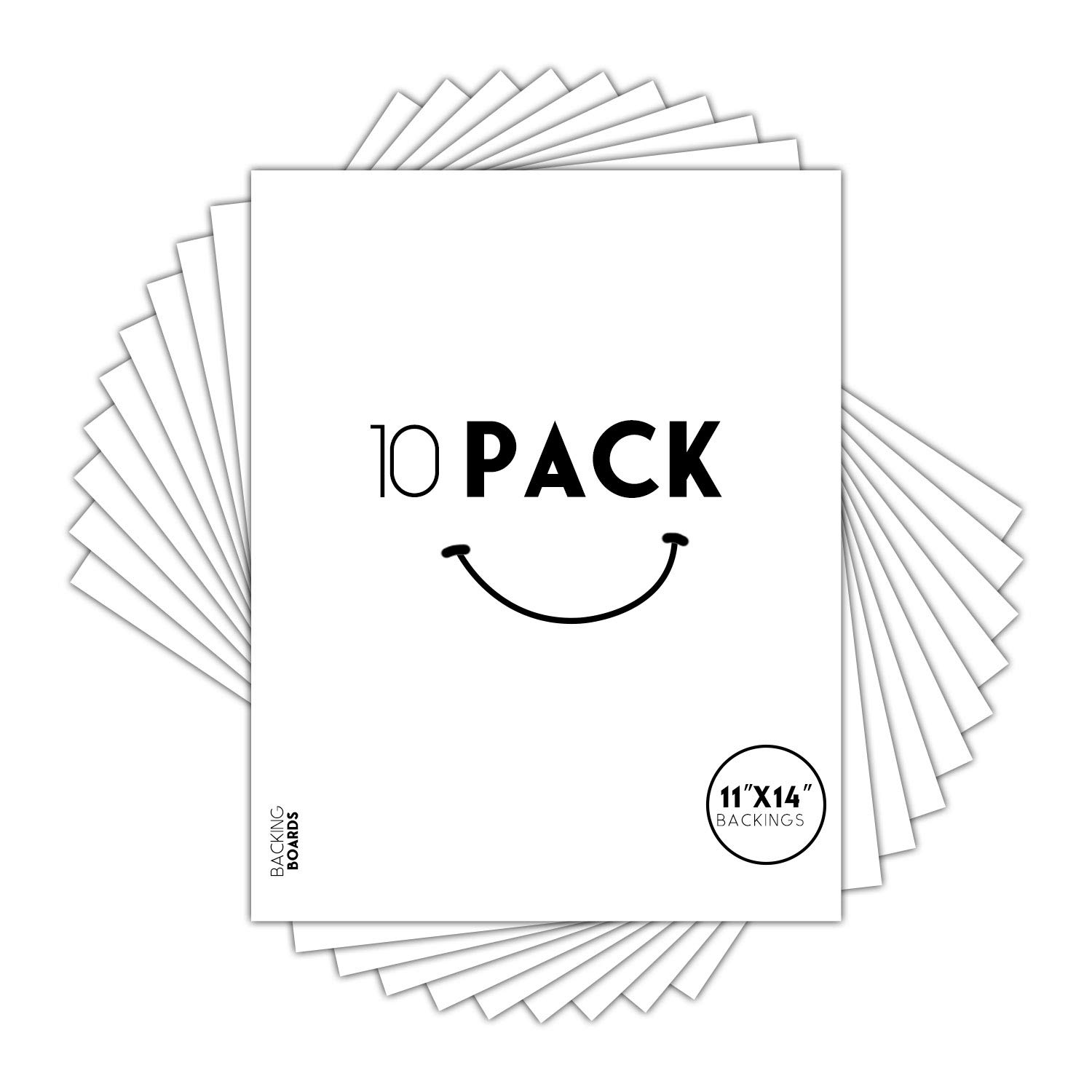 Golden State Art, 11x14 White Backing Board, Backer Boards for Frame, Picture (10 Pack)