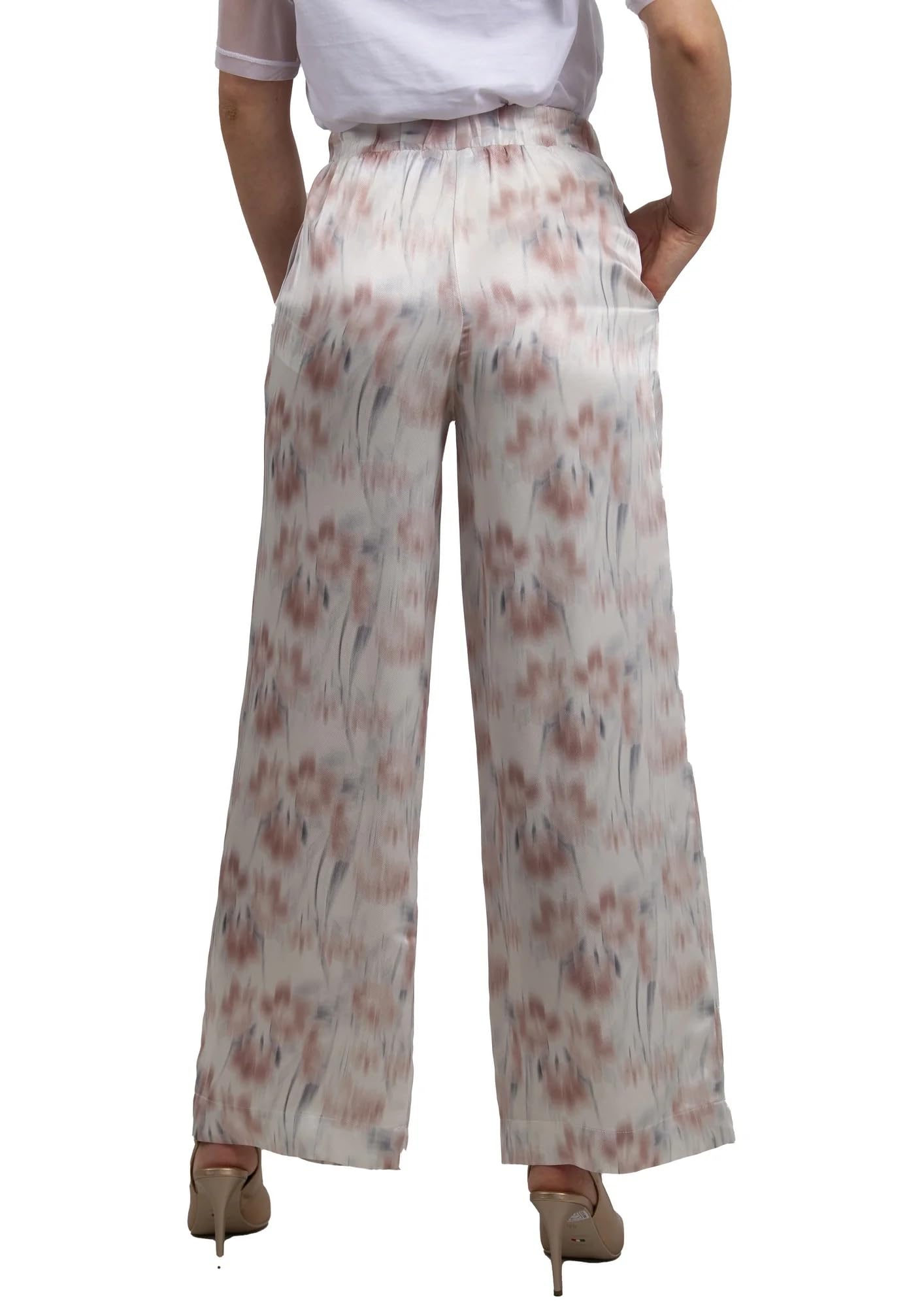 A|X ARMANI EXCHANGE Women's Print Pants, Opt. White Secret Garden, 14