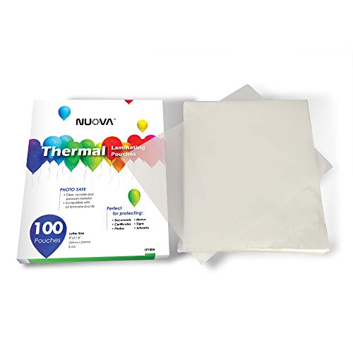 Nuova Premium Thermal Laminating Pouches, 9" x 11.5"/Letter Size/3 mil, 200 Pack (LP200H) & Premium Thermal Laminating Pouches 9" x 11.5", Letter Size, 3 mil, 100 Pack (LP100H)