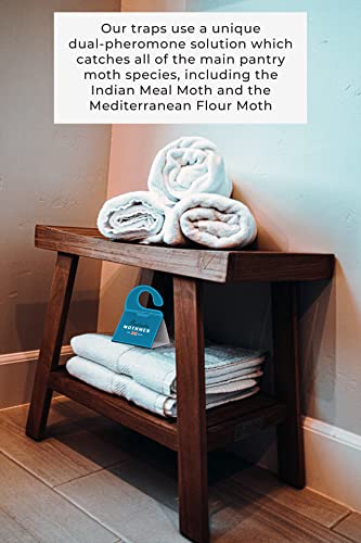 Manchester MOTHMEN Pantry Moth Traps with Pheromones Prime 5 Pack - 3-in-1 Moth Killer Non-Toxic Pest Trap for Indian Meal Moth, Flour Moth & Almond Moth
