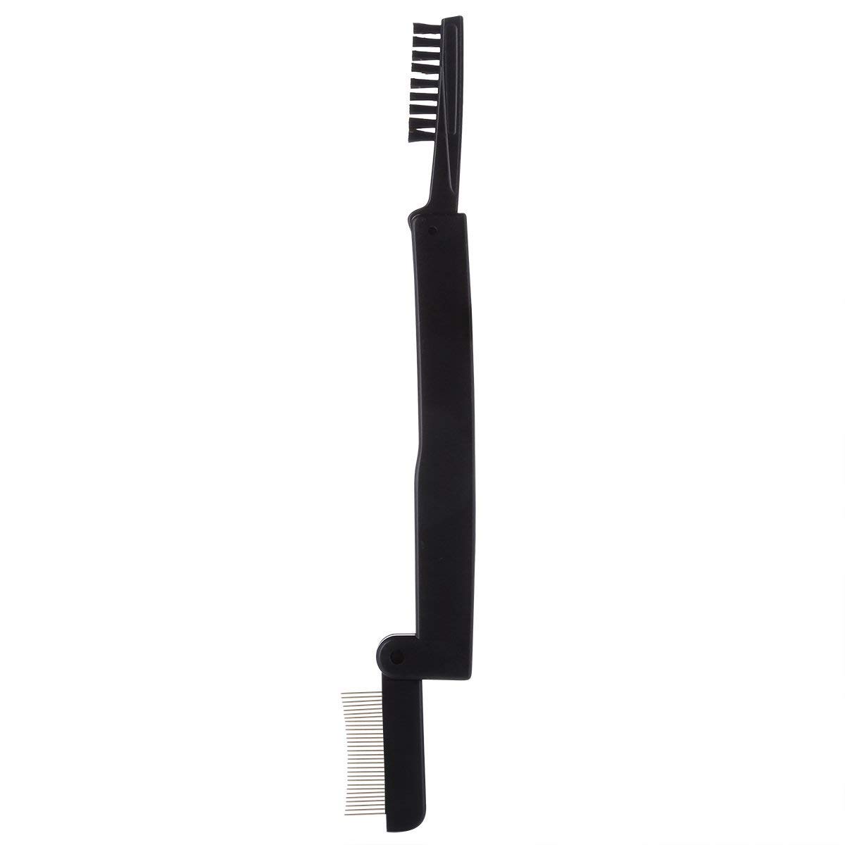 Dual-Sided Folding Mascara and Brow Grooming Tool - Lash Separator, Applicator, and Compact Eyebrow Brush