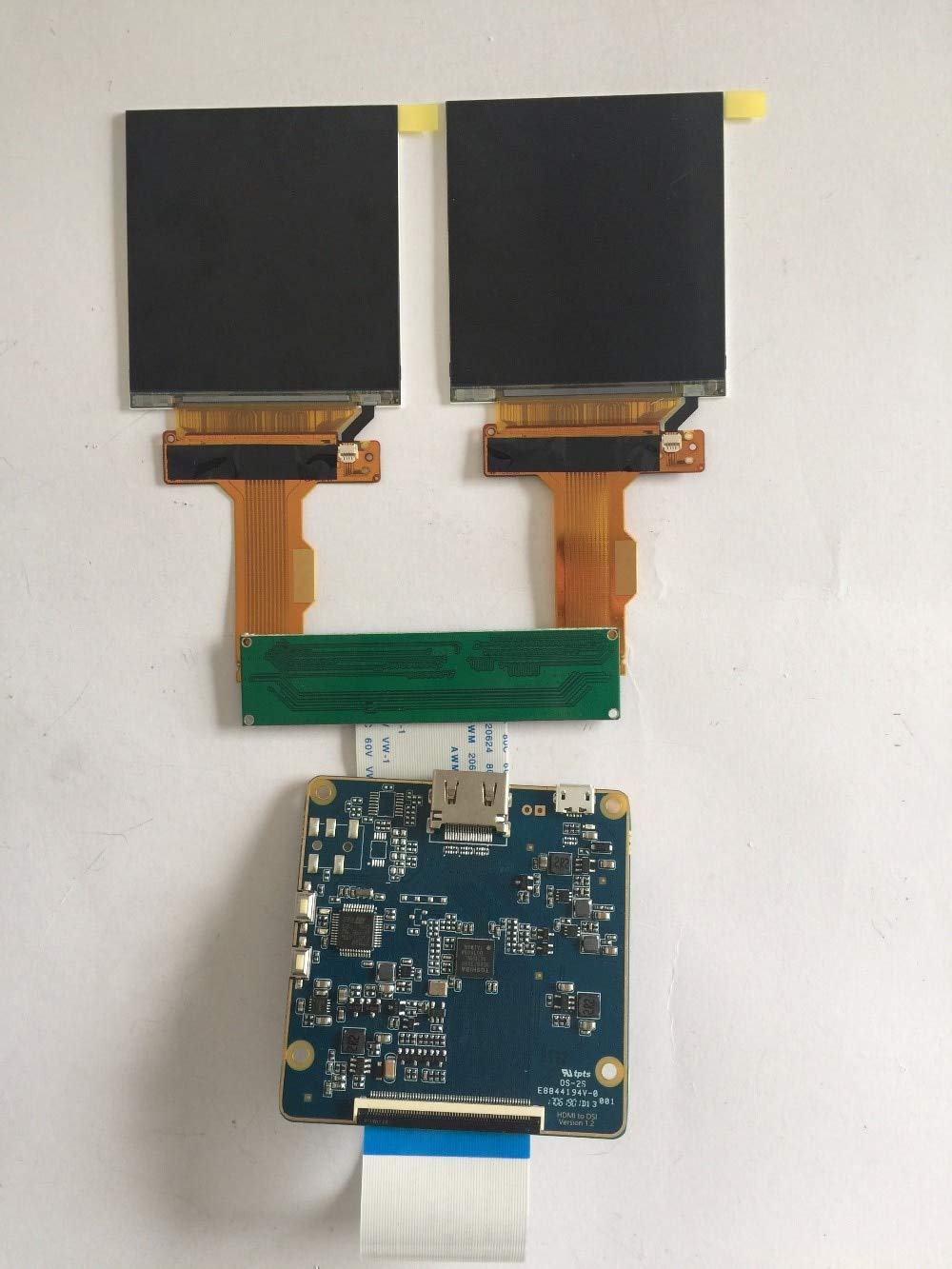 Lysee Mobile Phone LCD Screens - 2.9 inch 1440x1440 dual screen LCD display panel MIPI to HDMI controller board LS029B3SX02 for 3D VR Glasses headset - (Color: 2pcs lcd with board)