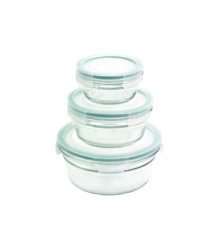 GlassLock 11214 Round Oven Safe Container Set (6-Piece)