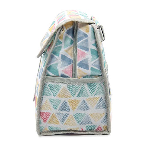 TRACERY 9 Can Lunch Bag Reusable Multipal Uses Folding Padded Tote Bag with Zip Closure (Trigon)