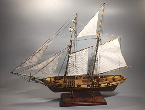 Scale 1/96 Laser-Cut Wooden Sailboat Model kit: The Harvey 1847 Ship Model