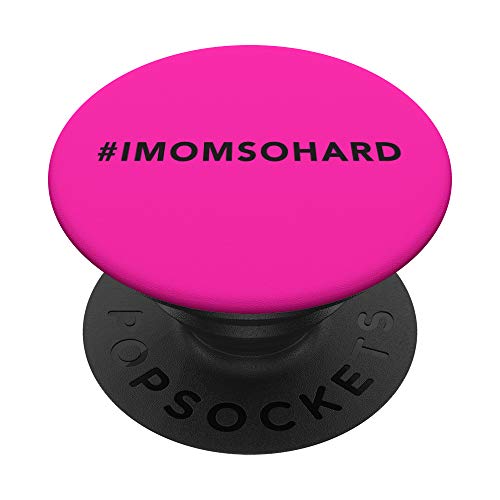 IMOMSOHARD Black Logo PopSockets Stand for Smartphones and Tablets