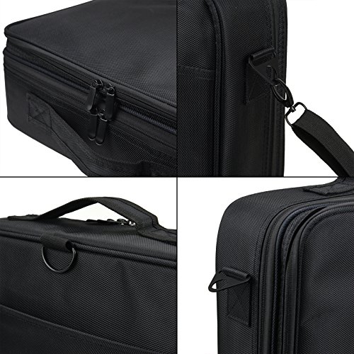 goldwheat Travel Makeup Case Beauty Cosmetic Bag Multifunctional Makeup Bag with Adjustable Shoulder Strap