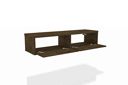 Manhattan Comfort Liberty Mid Century Modern Home Office Floating Desk, 42.28", Rustic Brown