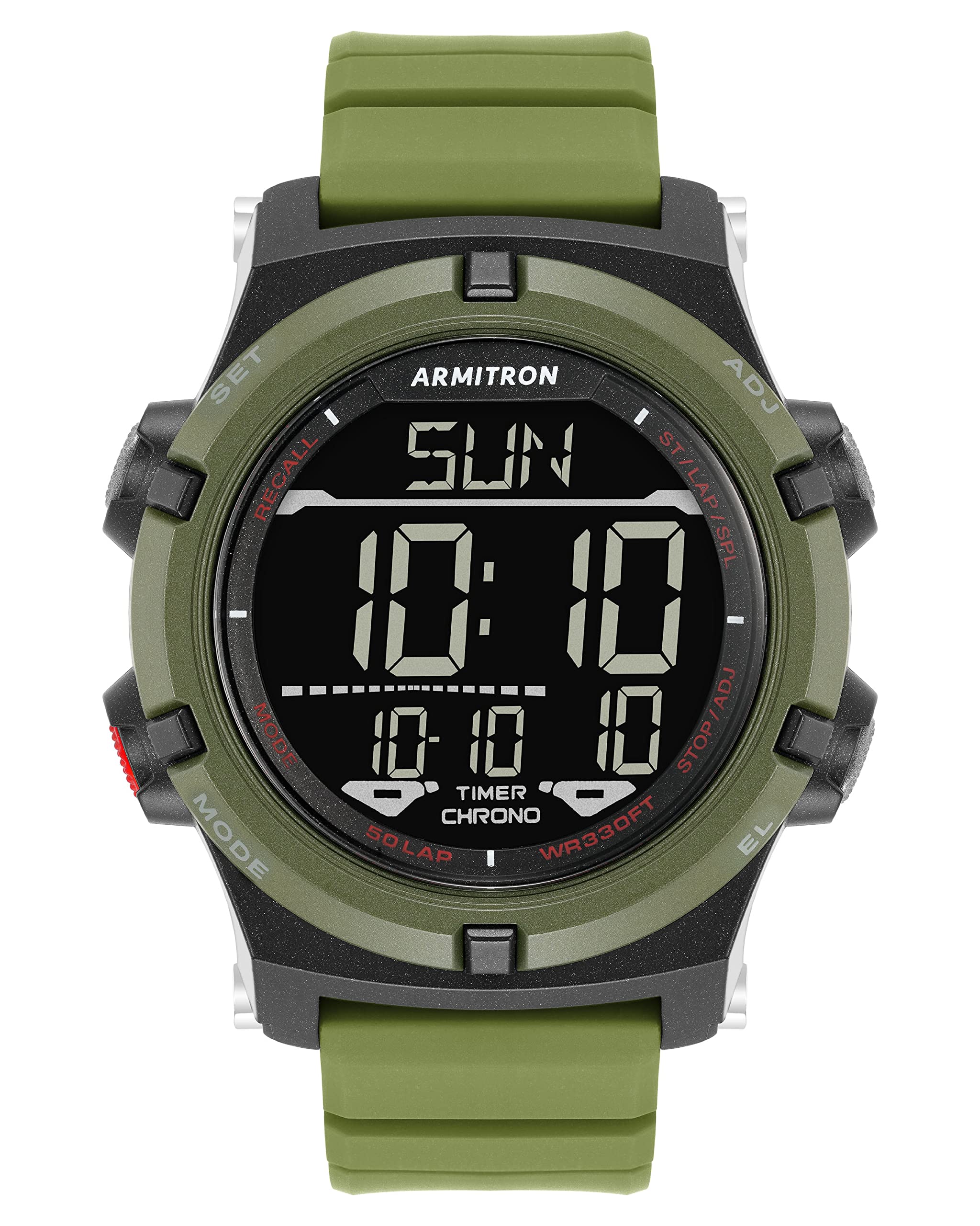 Armitron Sport Men's Digital Chronograph Resin Strap Watch, 40/8438
