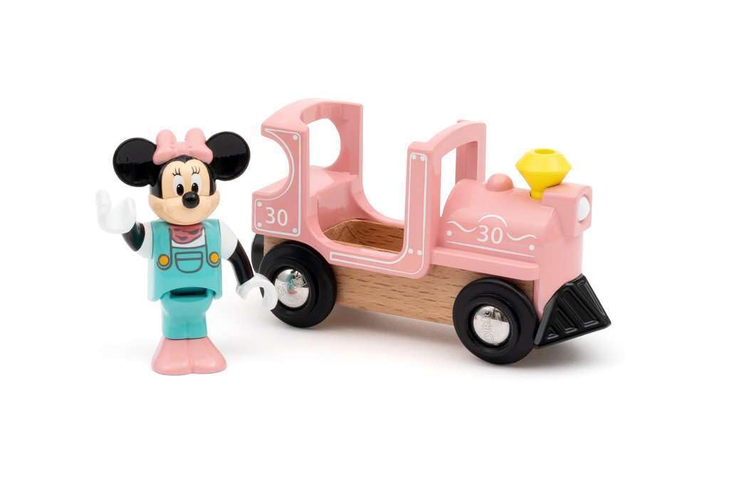 Brio Minnie Mouse & Engine - Vibrant Toy Train Set | Creative Play for Toddlers | Compatible with All Brio Railway Toys | Develops Learning Skills | Safe and Tested