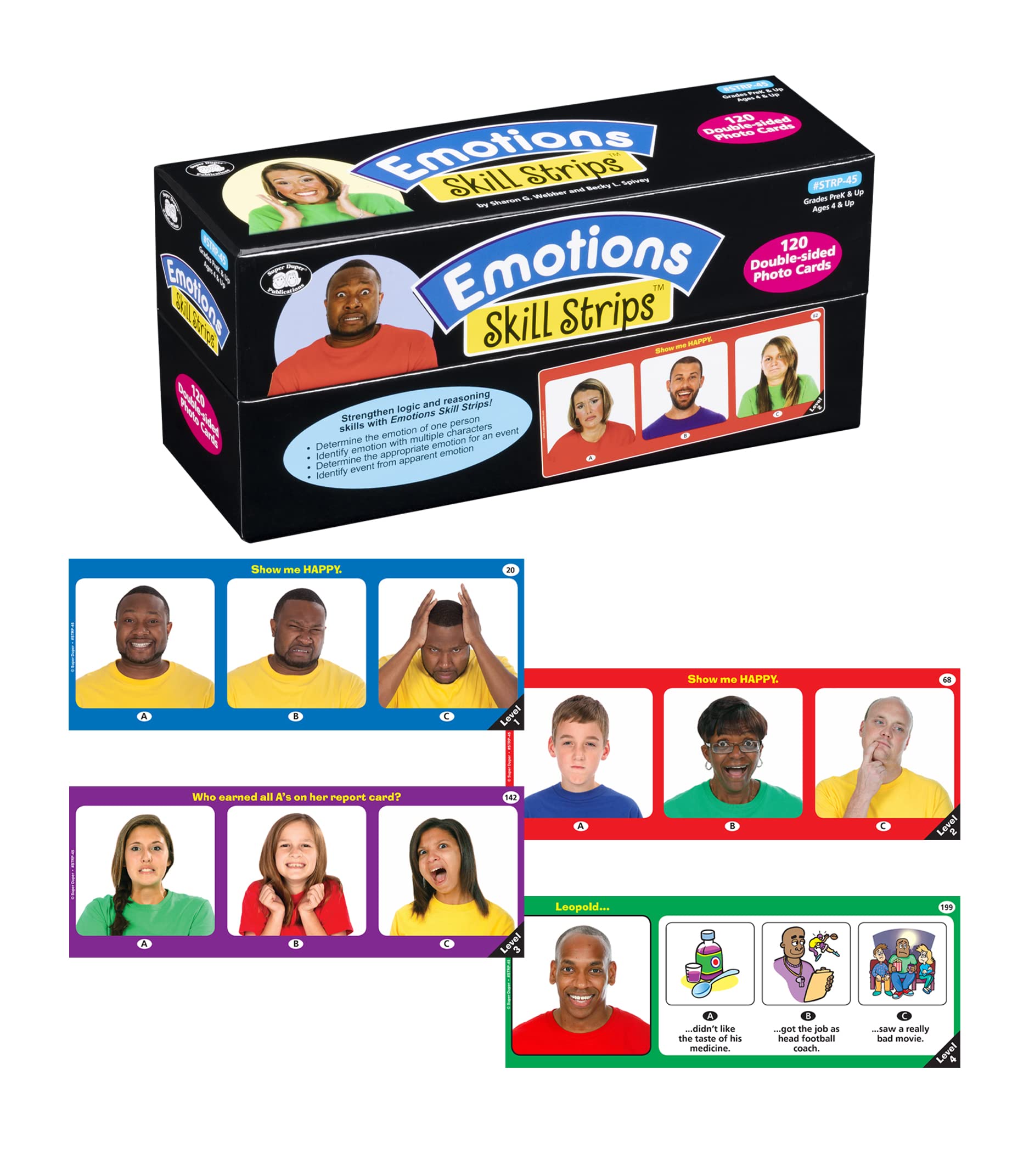 Super Duper Publications | Emotions Skill Strips® Photo Flash Cards | Educational Learning Resource for Children