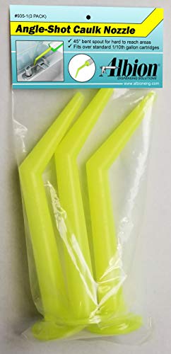 Albion Engineering Company 935-1(3 Pack) Angle Shot Green Plastic Nozzle for 1/10 Gallon Cartridges, Pack of 3
