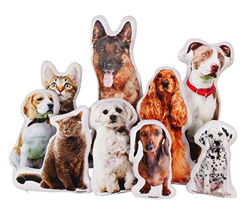 Printtoo Custom Photo Pillow, Unique Birthday Gift Decor, Pet Memorial Pillow Custom, Personalized Shaped Pillow, Pet Portrait Dog Pillows 3D Printing Pillow-14X14
