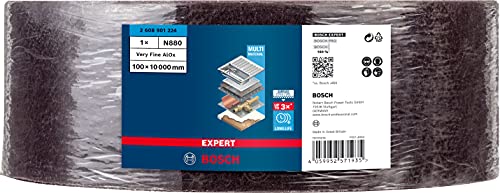 Bosch Professional 1x Expert N880 Fleece Roll (for Steel Sheets, Width 100 mm, Length 10 m, Accessories Hand Sanding)