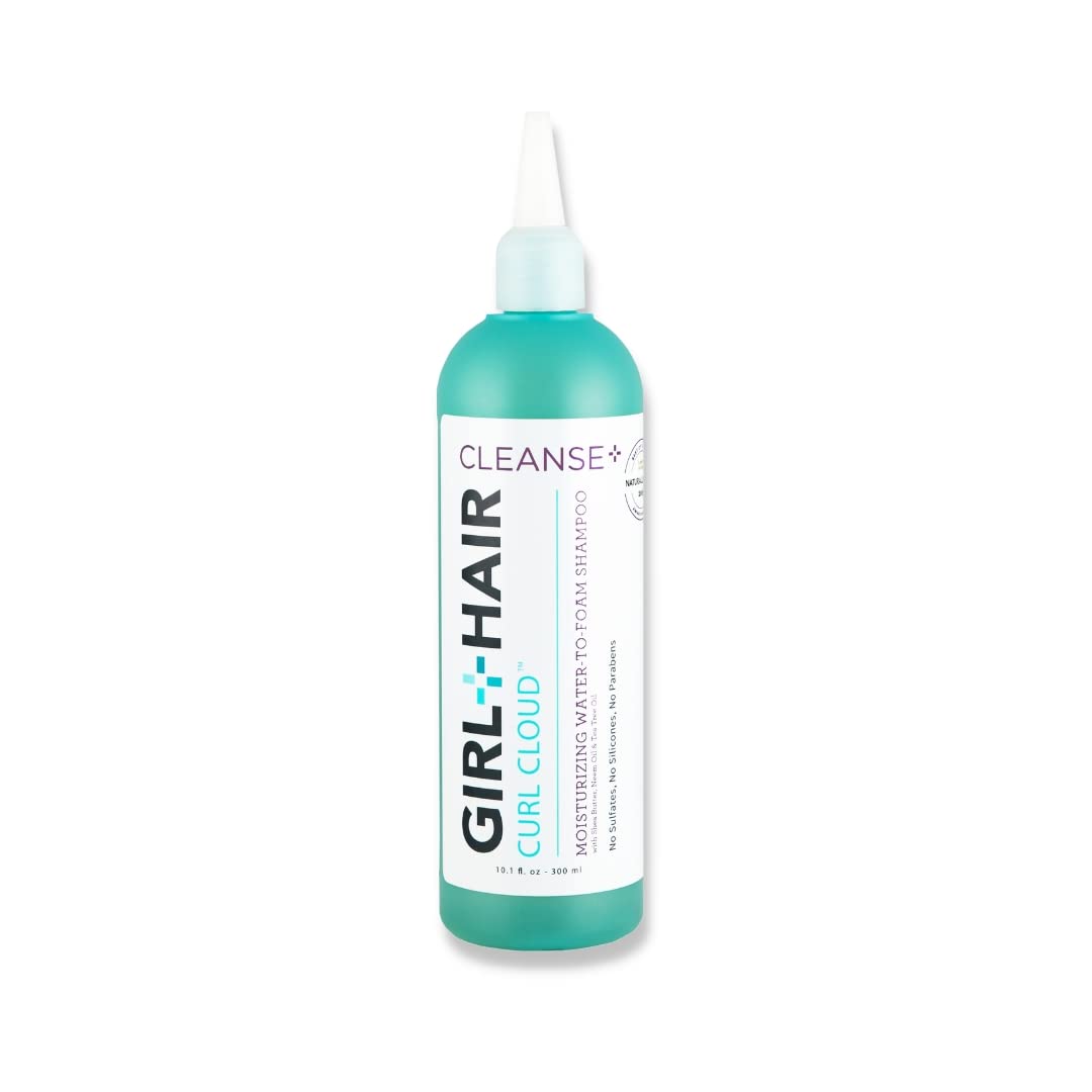 GIRL+HAIR Cleanse+ Moisturizing Shampoo | Restorative for Dry, Damaged Hair | Treat Dry, Itchy Scalp | With Shea Butter, Tea Tree Oil (10.1 fl oz)