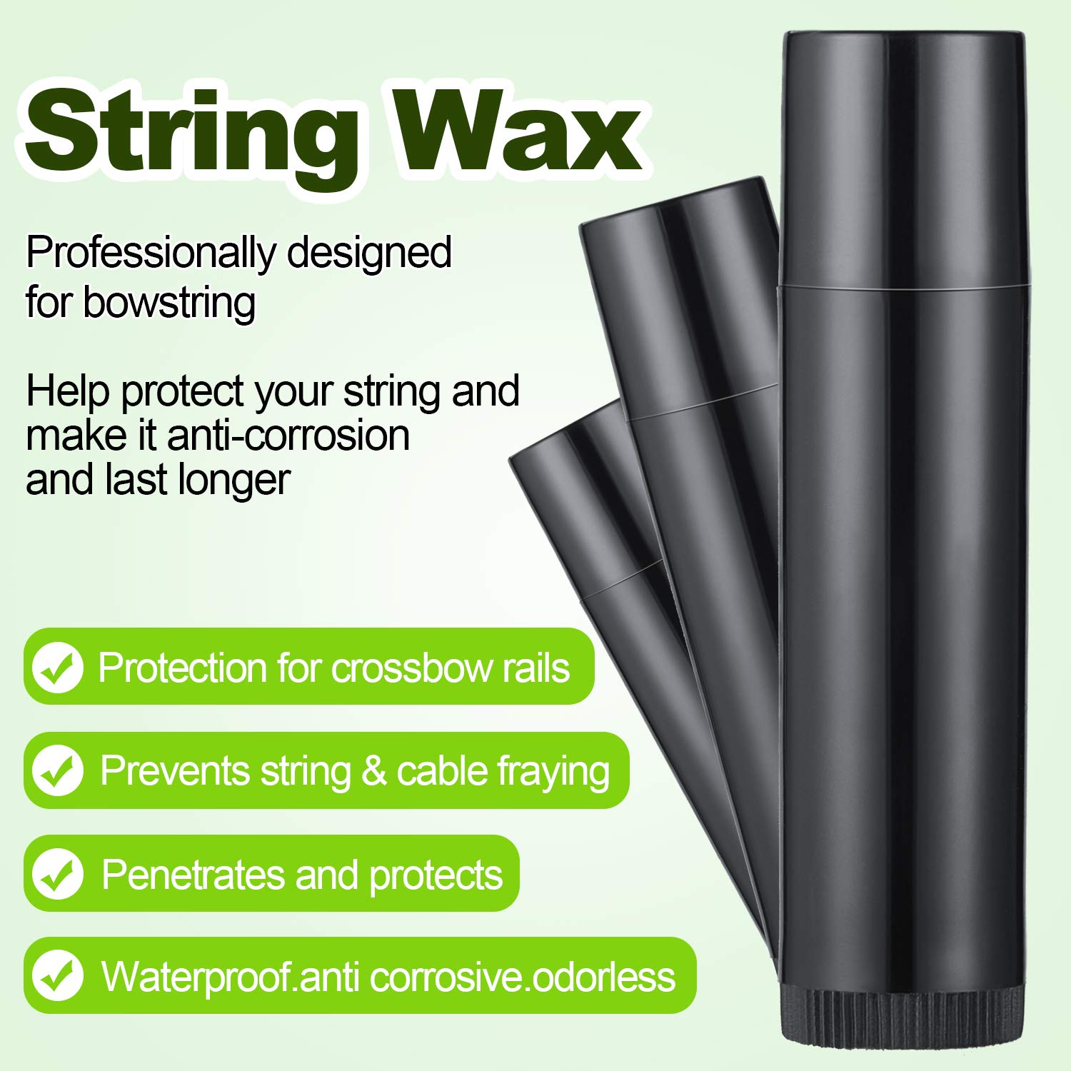 5 Pieces Bow String Wax Strings Protective Rail Lube Waterproof Archery Bowstring Wax Crossbow Recurve Compound Bow Wax for Outdoor, Reduce Friction and Prevent Fraying