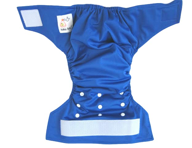 KaWaii Baby Pack of 12 Heavy Duty HD2 Cloth Diapers with 24 Premium 5-Layer Diaper Inserts, Leakproof, Reusable, Daycare Nappies, fits Babies 8-36 lbs