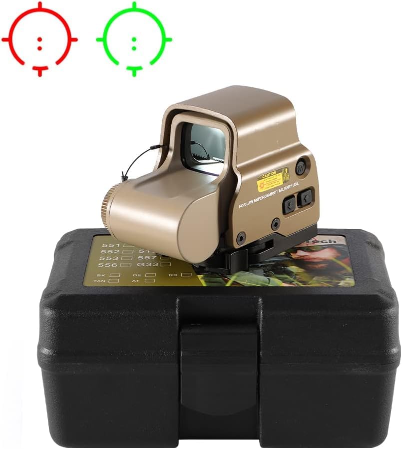 558 Holographic red and Green dot Metal Sight with Quick Release 20mm Rail(Tan