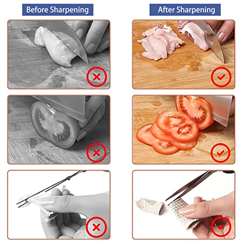 Axe Sharpening Stone Knife Whetstones Hatchet Whetstone Dual Grit Hatchet Sharpener for Kitchen Camping Garden Tools Blue