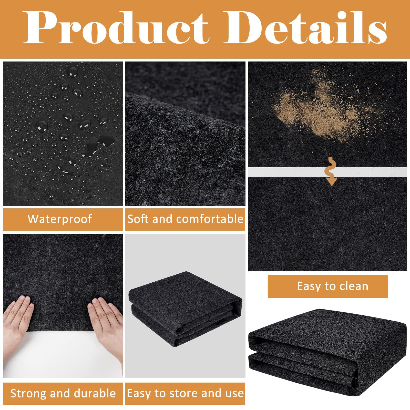 6.2x8.2 TF Outdoor Storage Shed Floor Mat Shed Flooring Outdoor Storage Room Mat, Waterproof, Moisture-Proof, Dustproof, Thickened and Not Easily Dirty, Excluding Storage Shed