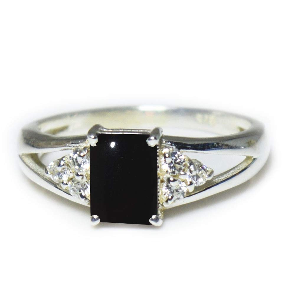 55Carat Choose Your Color Natural Gemstone Sterling Silver Promise Rings for Women Handmade Sizes 5 to 12