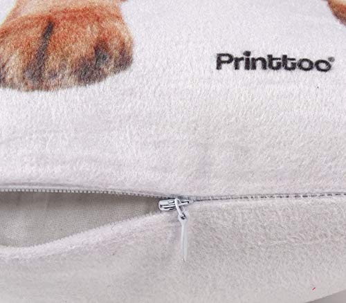 Printtoo Custom Photo Pillow, Unique Birthday Gift Decor, Pet Memorial Pillow Custom, Personalized Shaped Pillow, Pet Portrait Dog Pillows 3D Printing Pillow-14X14