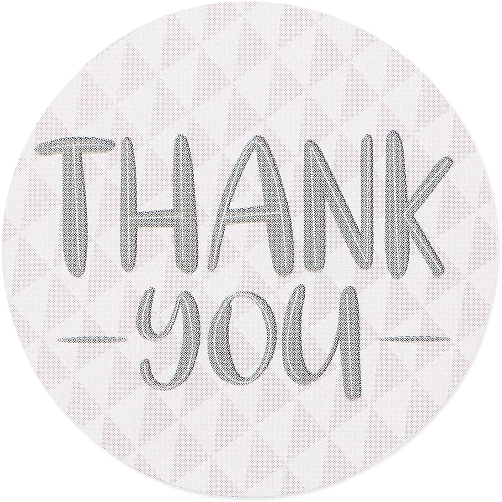 Pink Thank You Sticker Roll, Round Labels (1.5 Inches, 1000 Pack)