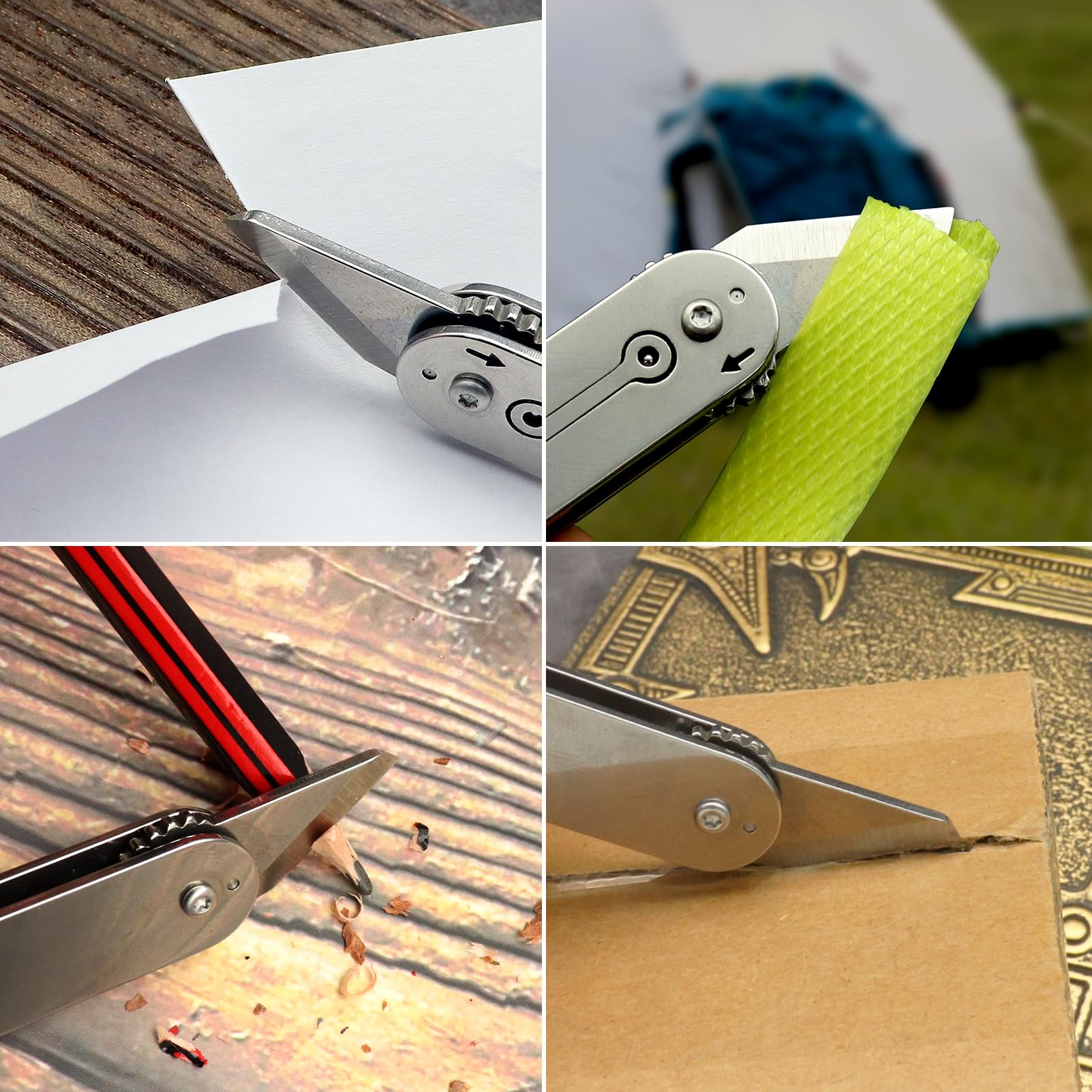 PJYTAC Mini Pocket Knife for Every Day Carry, Fathers Day Gift Stainless Steel Portable Small Open Box Knife EDC Tool