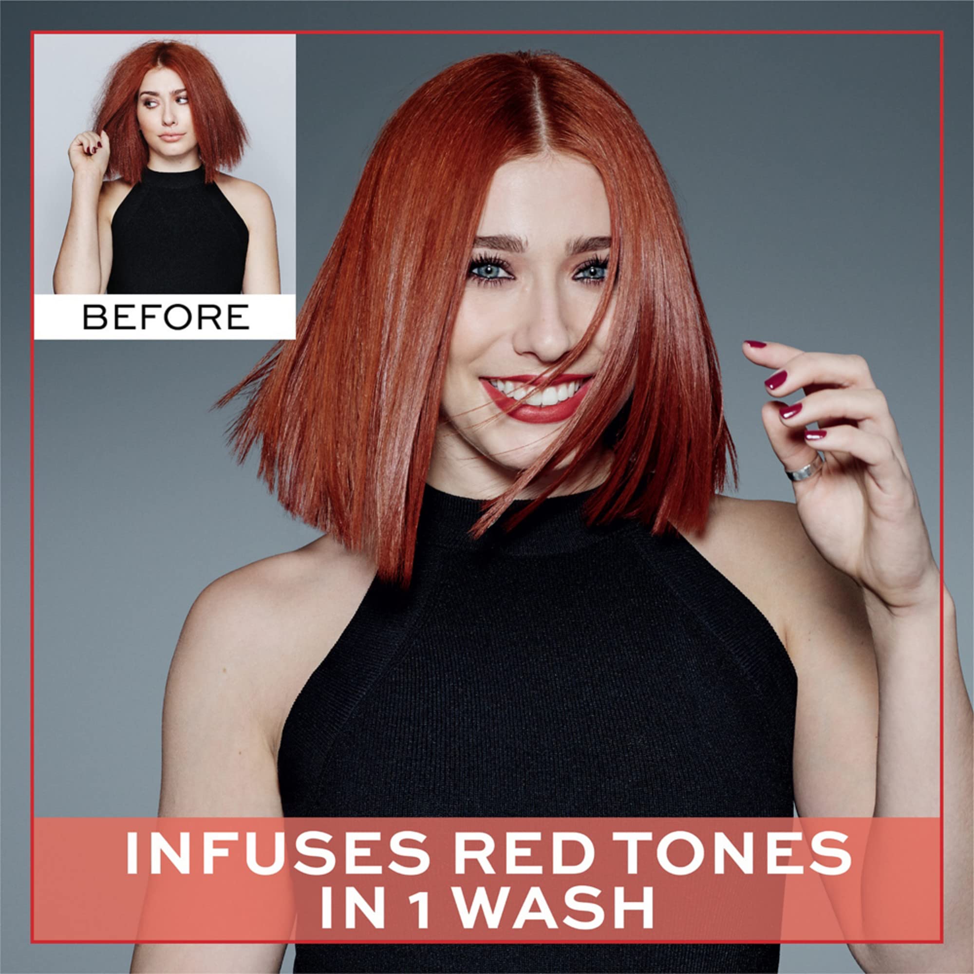 John Frieda Radiant Red Red Boosting Shampoo, Daily Shampoo, Helps Enhance Red Hair Shades, 8.3 Ounce, with Pomegranate and Vitamin E