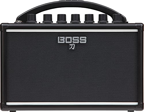 Boss Katana Mini Guitar Combo Amplifier Bundle with Instrument Cable and 3-Pack Picks