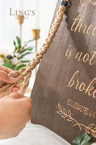 Ling's Moment A Cord of Three Strands Wedding Sign-Alternative Wedding Unity Sign - Strand of Three Cords Sign-Unity Cord Wedding Sign