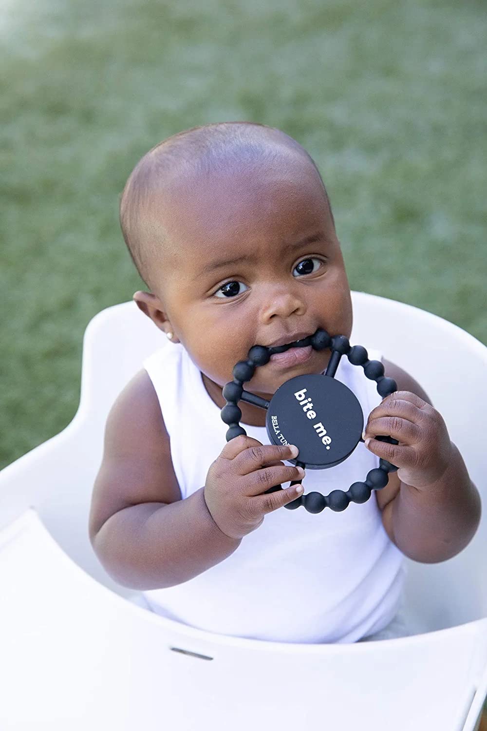 Bella Tunno Happy Teether β Soft & Easy Grip Baby Teether Toy, Silicone Teether Ring to Help Soothe Gums, Non-Toxic and BPA Free, Bite Me