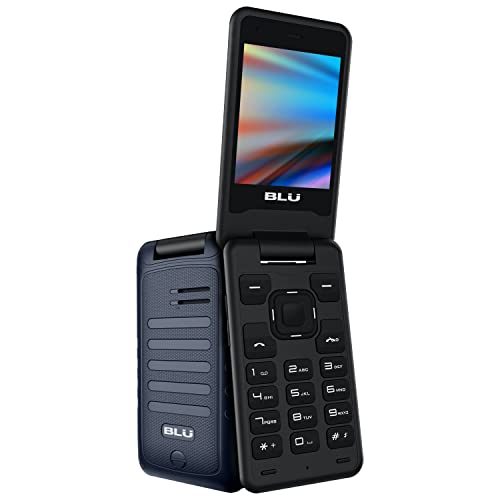 BLU Tank Flip |Unlocked | 4G LTE Flip Phone|2022 | 2.8β + 1.8β Display | Blue
