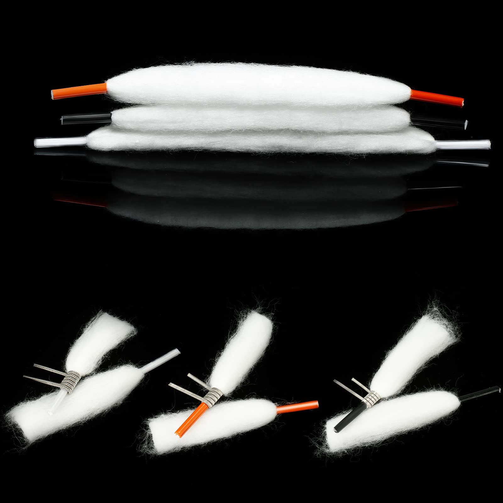 90 Pieces Organic Shoelace Style Organic with Wicking Material Preloaded Shoe Lace for DIY Lovers (Orange, White, Black)
