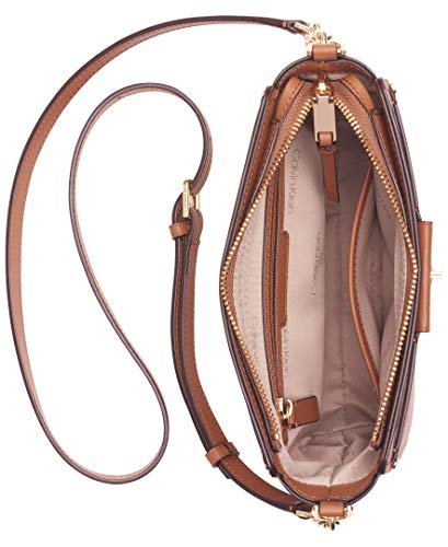 Calvin Klein Camille Organizational Daytona Crossbody, Caramel