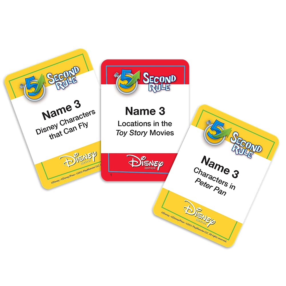 5 Second Rule Disney Edition — Fun Family Game About Your Favorite Disney Characters — Ages 6+