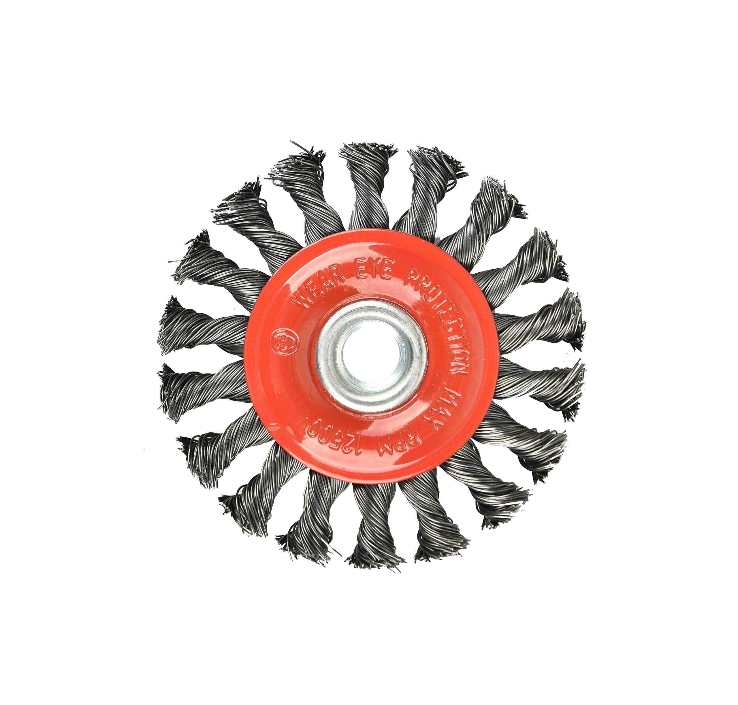 Aain 10 PCS - 4 Inch Twist Knotted Wire Wheel Brush for Grinders and Angle Grinder - 5/8 Inch-11 Threaded Arbor - 0.020 Inch Carbon Steel Wire,4" x 5/8-Inch | 11 UNC (AQ19A10)