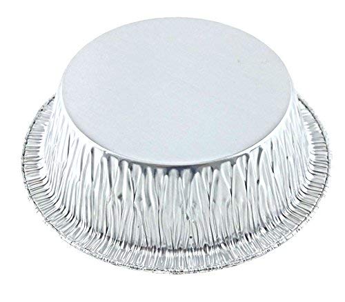4“ Round Tart/Small Pie Tin Foil Pans - Freezer & Oven Safe Disposable Aluminum - For Baking, Cooking, Storage & Reheating - Pack of 50