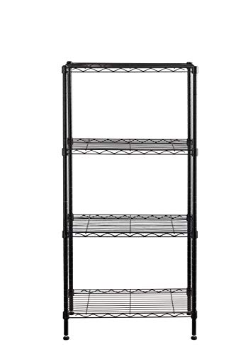 Multi-use Shelving Unit 4-Tier Space-Saving Metal Shelving Storage Rack Heavy Duty Metal Shelf Organizer for Home Office Kitchen Bathroom Garage Closet Dormitory 21x34x42 Heavy Duty Storage Racks