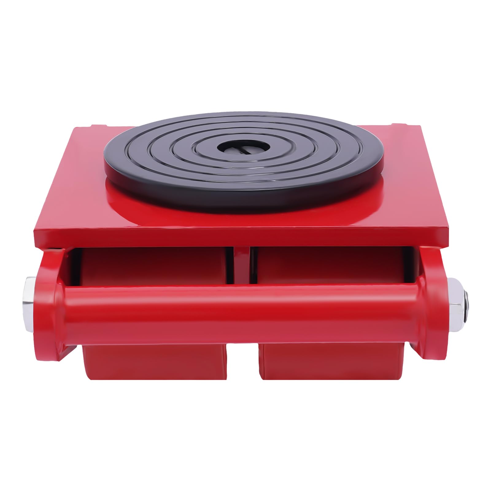 4pcs Machinery Mover, 6T Machinery Skate Dolly, 13200lbs Machinery Moving Skate, Machinery Mover Skate w/ 360° Rotation Cap and 4 Rollers, Heavy Duty Industrial Moving Equipment, Red