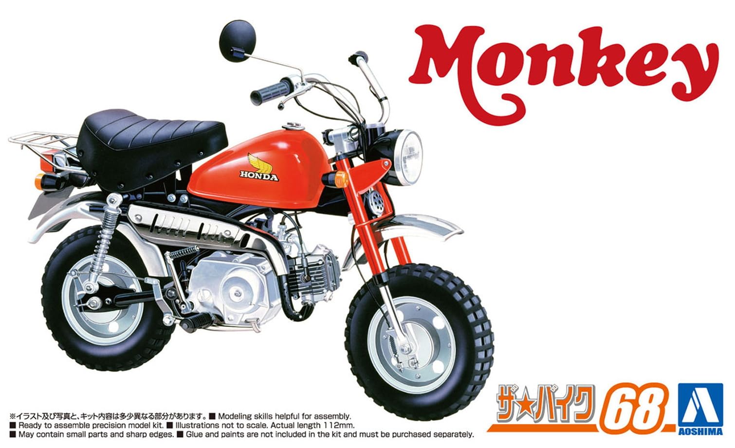 Aoshima Honda Z50J-1 Monkey β78 1:12 Scale Model Kit