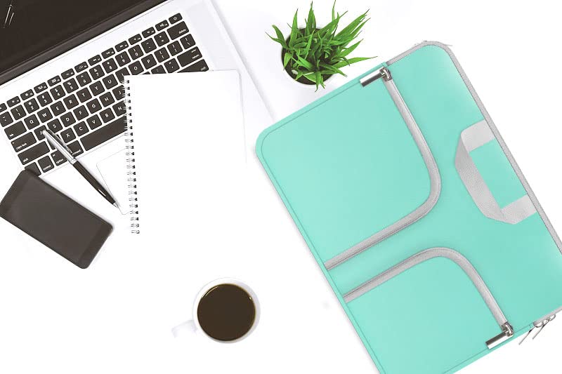 HESTECH 10 Inch Laptop Case with Handle,Tablet Sleeve Case Protective Cover Carrying Bag for Chromebook Duet 10.1"/11Inch IPad Air M2/9.7 10.5 11 Inch IPad Pro/Samsung Galaxy Tab 10.1 S6 Lite,Green