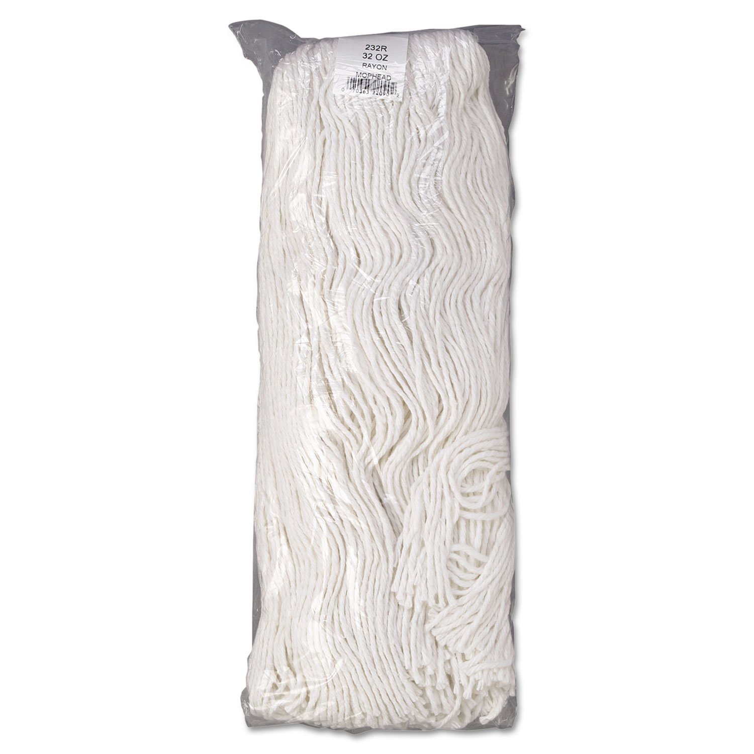 Boardwalk BWK232R 232R Mop Premium Standard Head Rayon Fiber 32oz White 12/Carton, 32 oz