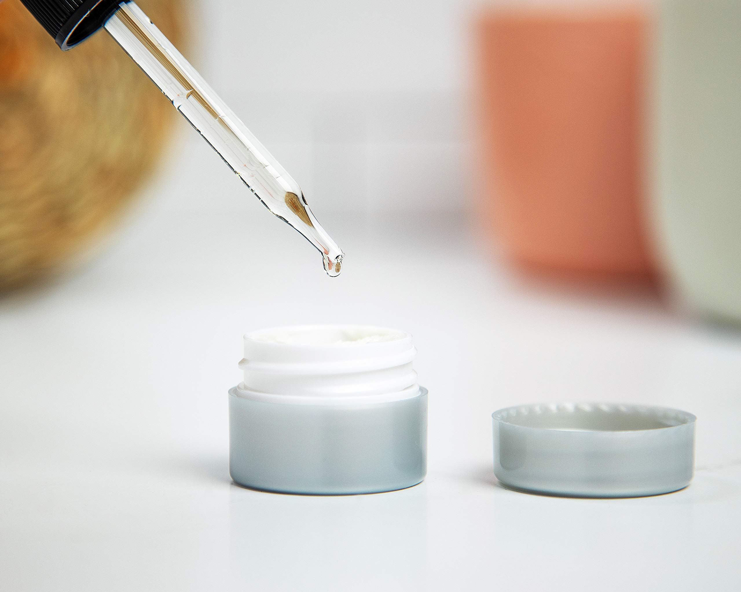 MHO Containers | Pearlized Plastic Cosmetic Jars - Double-Walled Screw-on Refillable 7 gram/0.25oz - Set of 50 (Pearl)