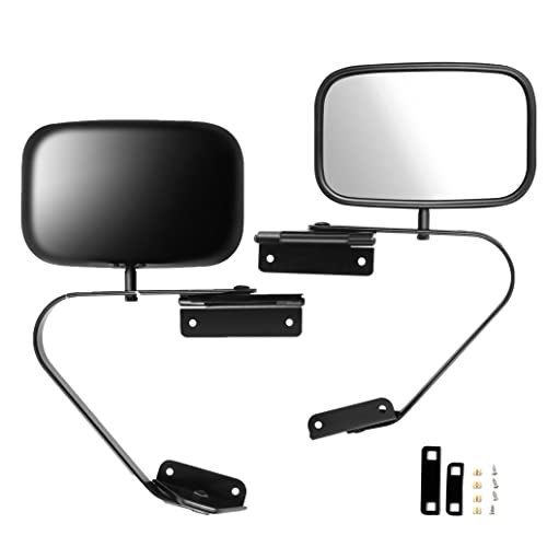 SCITOO Side View Mirrors fit for 1980-1996 for Ford F150 F250 F350 F450 Ranger Bronco Explorer Truck Pickup Towing Mirrors Pair Replacement Mirror Manual Fold Manual adjustment FO1321106-D42