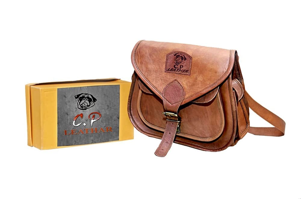 C.P Leather Women's Genuine Leather Tote Shoulder Crossbody Sling Bag Big Capacity Tassel Purses Handbag